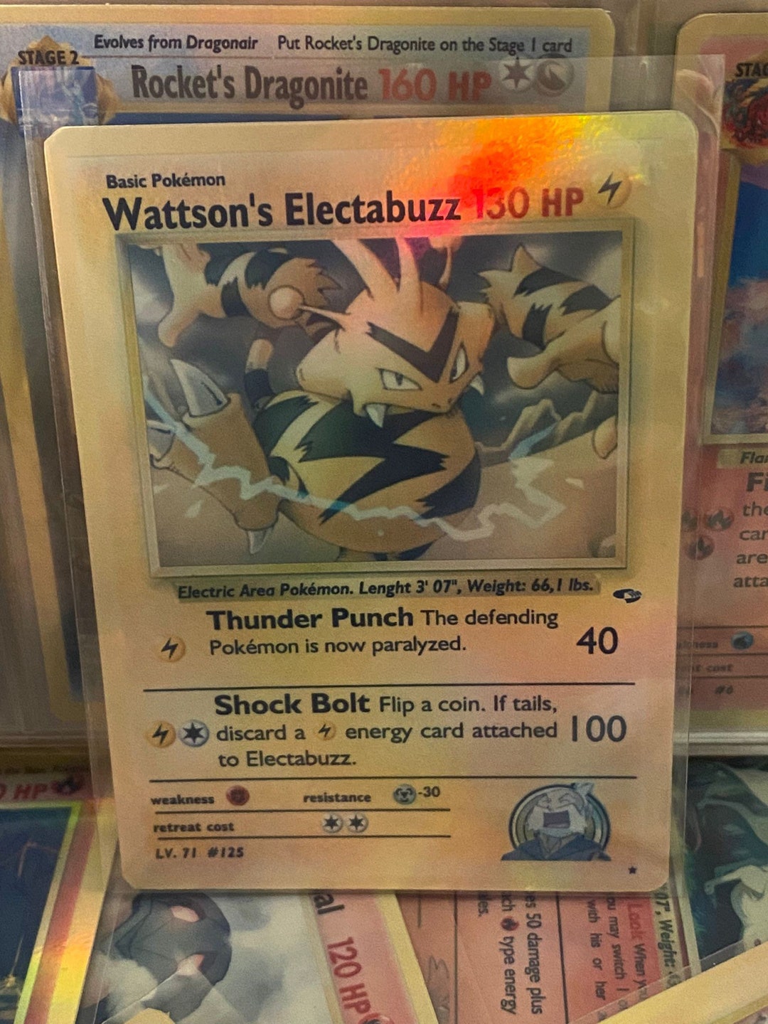 Wattsons Electabuzz Gym Heroes Revival Handmade Holo Proxy Card - Etsy
