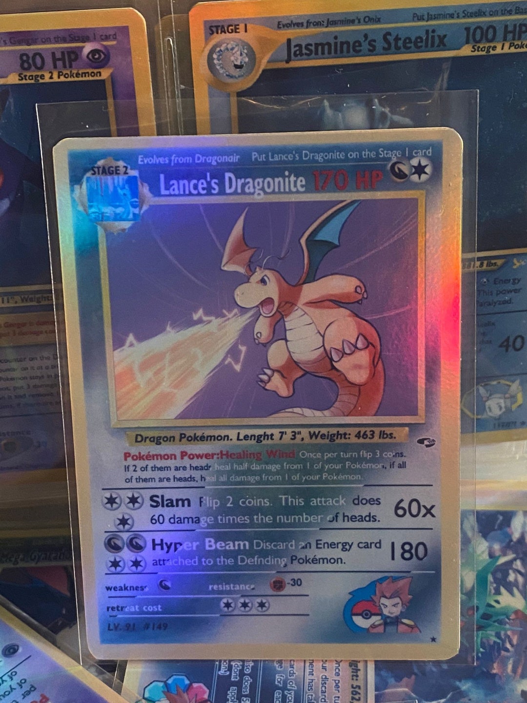 Lance's Dragonite Gym Heroes Revival Handmade Holo Proxy Card - Etsy