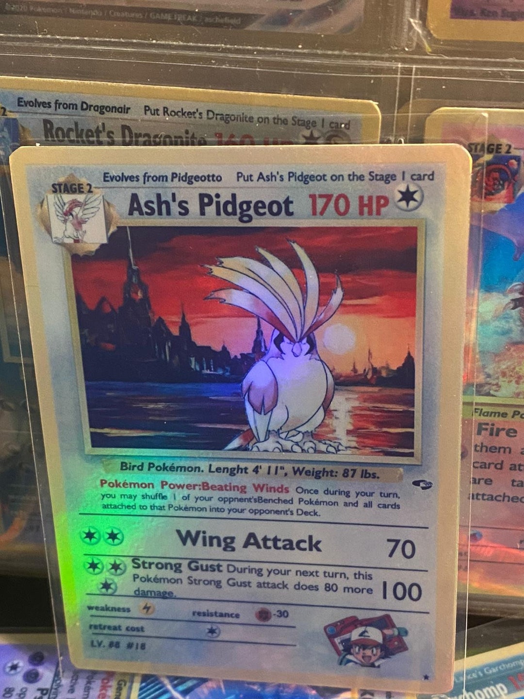 Ash's Pidgeot Gym Heroes Revival Handmade Holo Proxy Card - Etsy