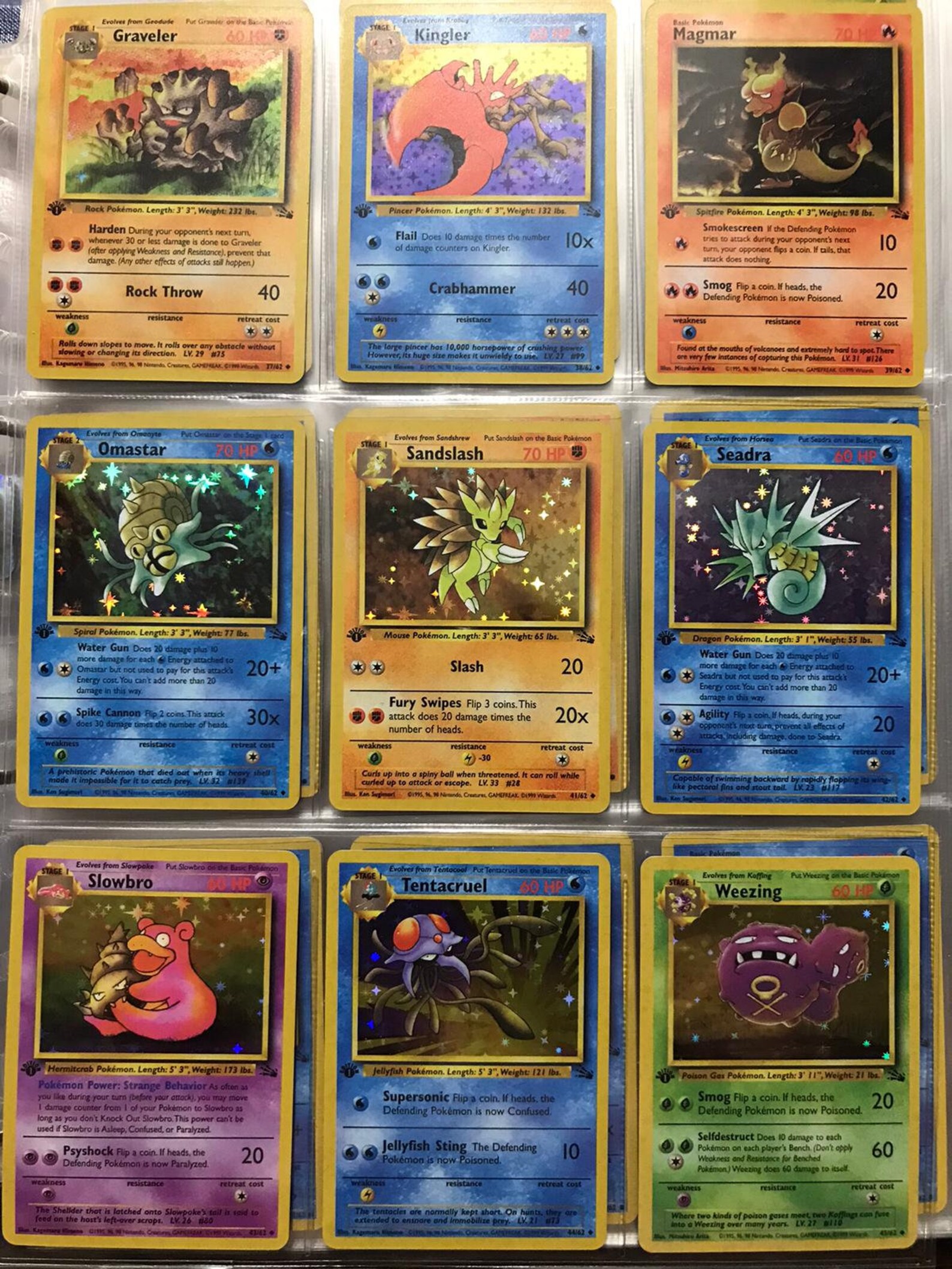 Pokemon Set Fossil Collection Complete Proxy All Holo 62/62 GX | Etsy