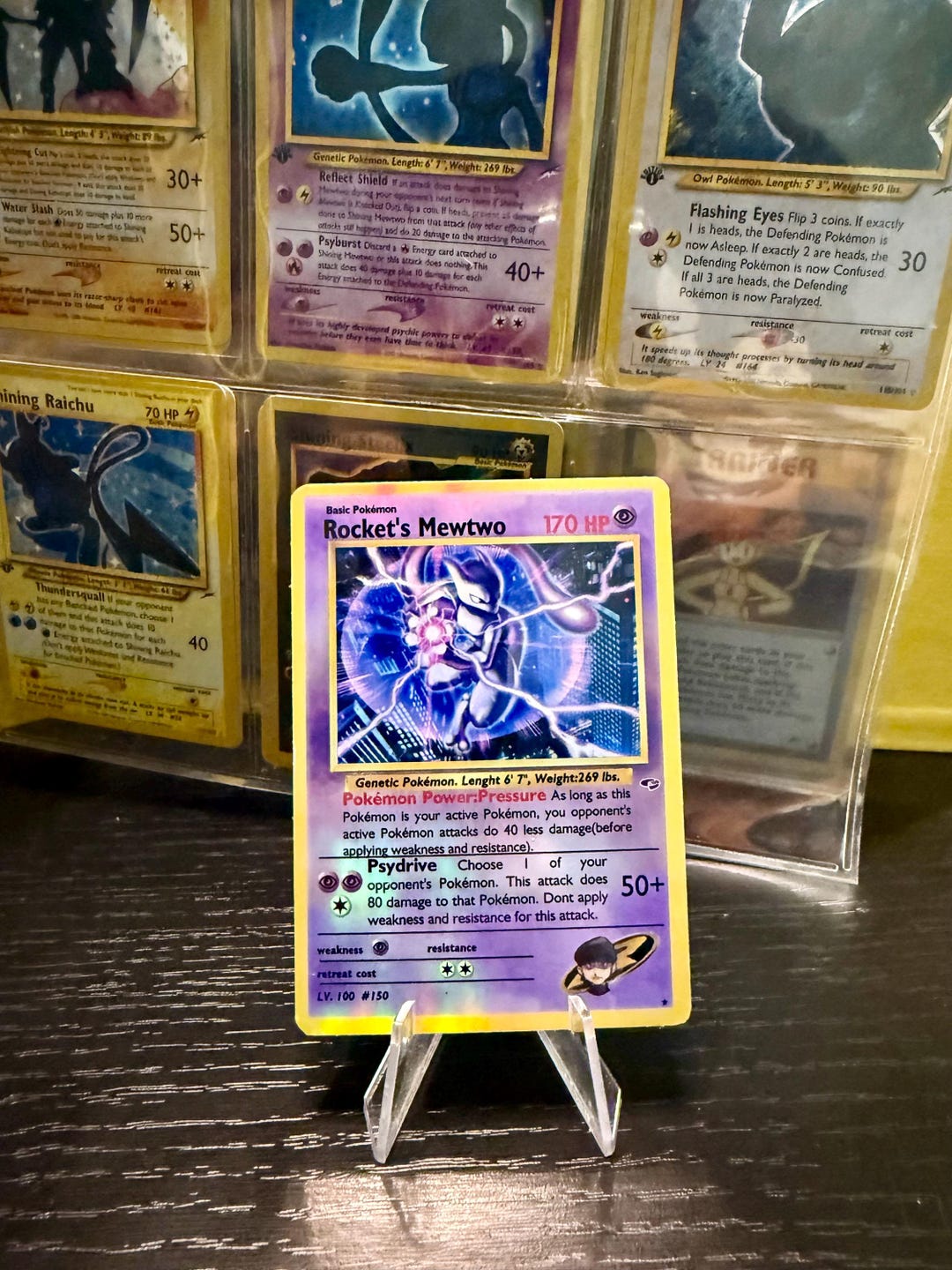 Rocket Mewtwo Gym Heroes Revival Handmade Holo Proxy Card - Etsy