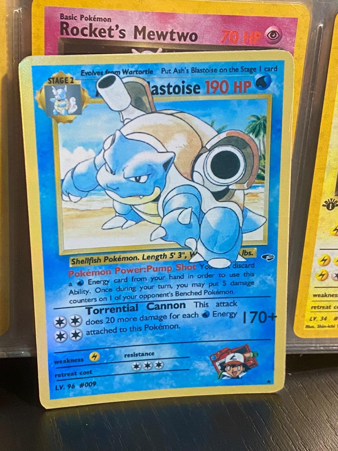 Ash's Blastoise Gym Heroes Revival Handmade Holo Proxy Card - Etsy