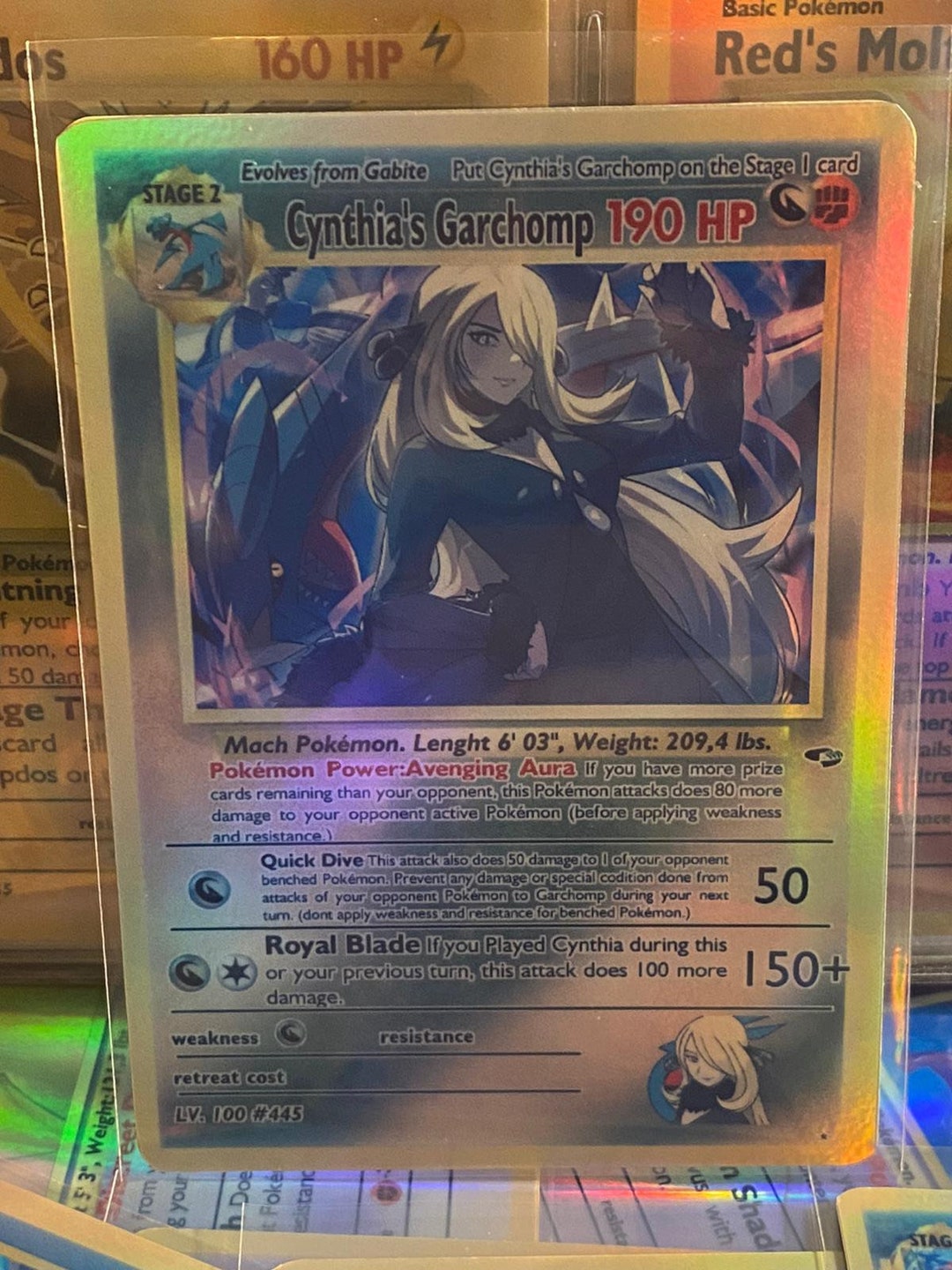 Cynthia's Garchomp Gym Heroes Revival Handmade Holo Proxy Card - Etsy