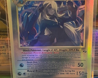 Cynthias Milotic Gym Heroes Revival Handmade Holo Proxy Card - Etsy