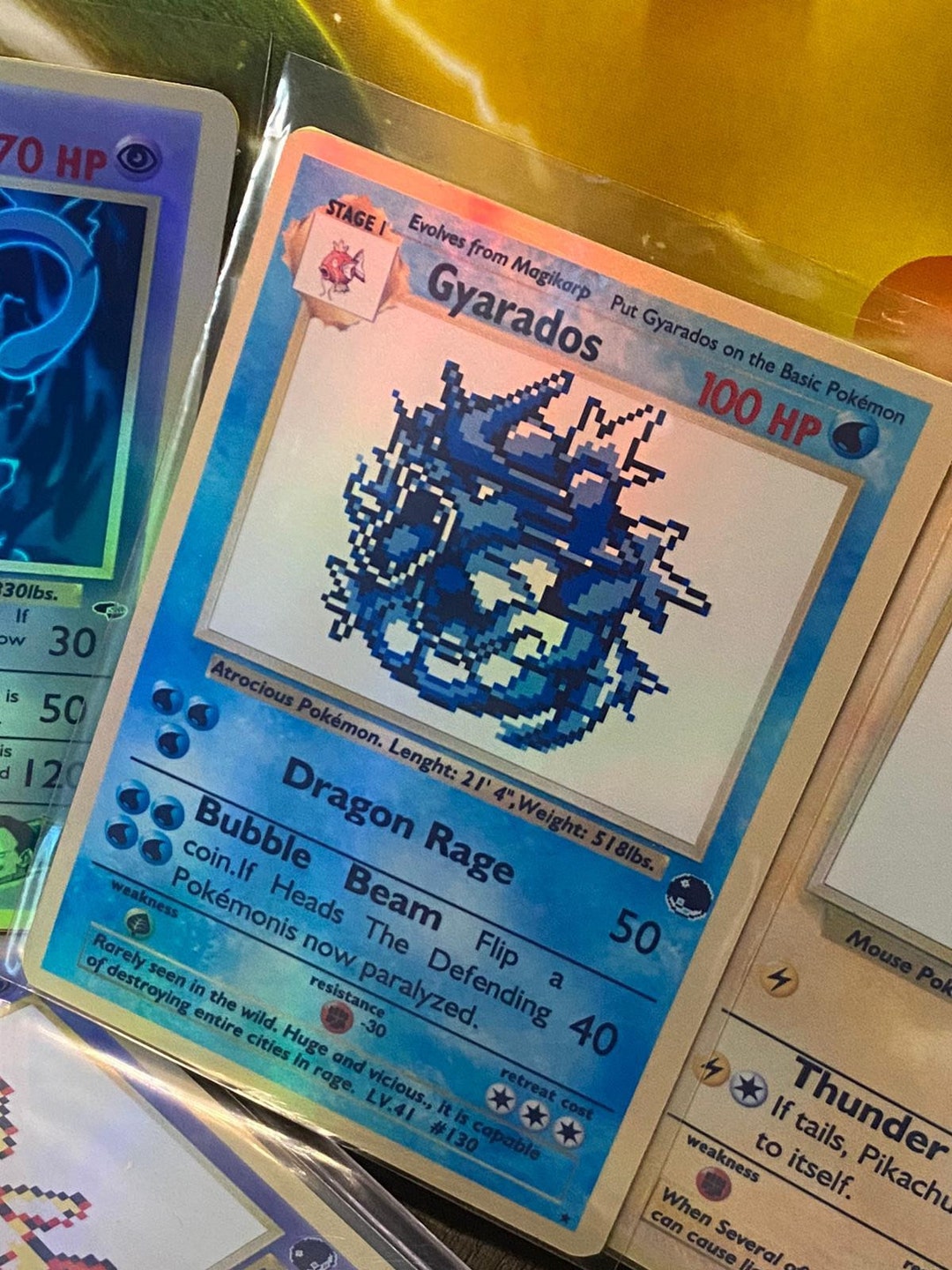 Gyarados Pokemon Card GB Sprite Art Gx Vmax Vstar - Etsy