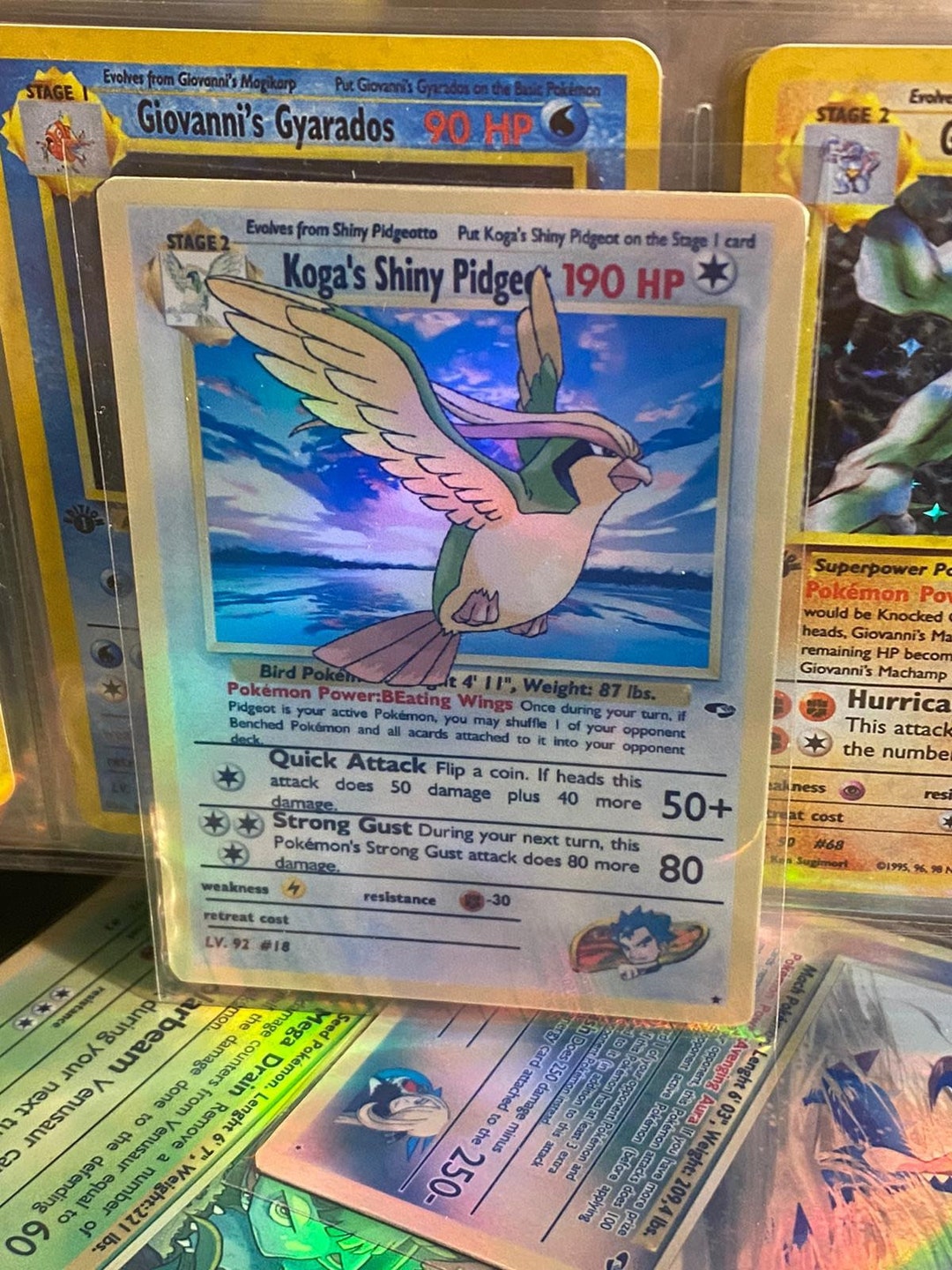 Koga's Shiny Pidgeot Gym Heroes Revival Handmade Holo Proxy Card - Etsy