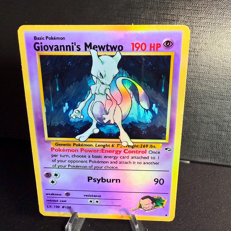 Giovanni Mewtwo Card - Etsy