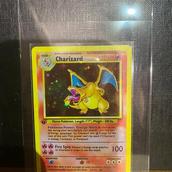 Fake Charizard 1st Edition Card - Etsy