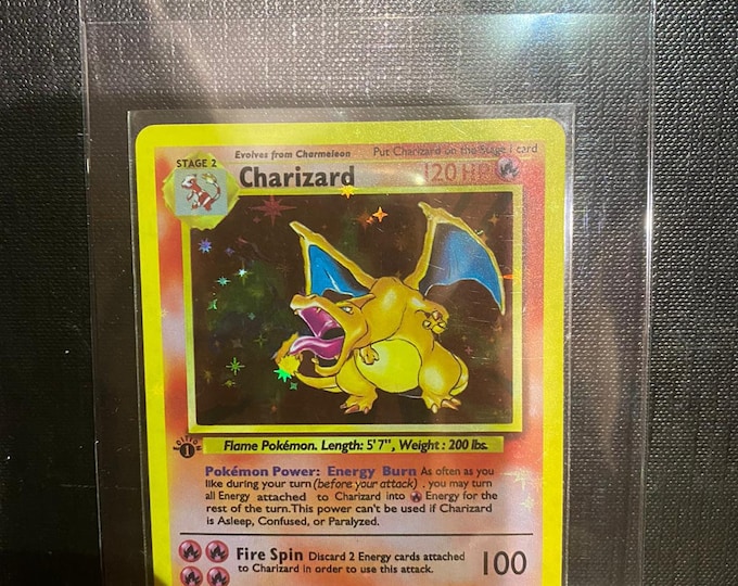 Charizard Base Set 1st Edition Shadowless Handmade Holo Proxy Card - Etsy