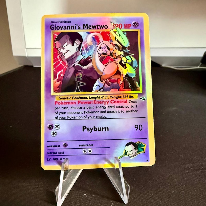 Giovanni Mewtwo Card - Etsy