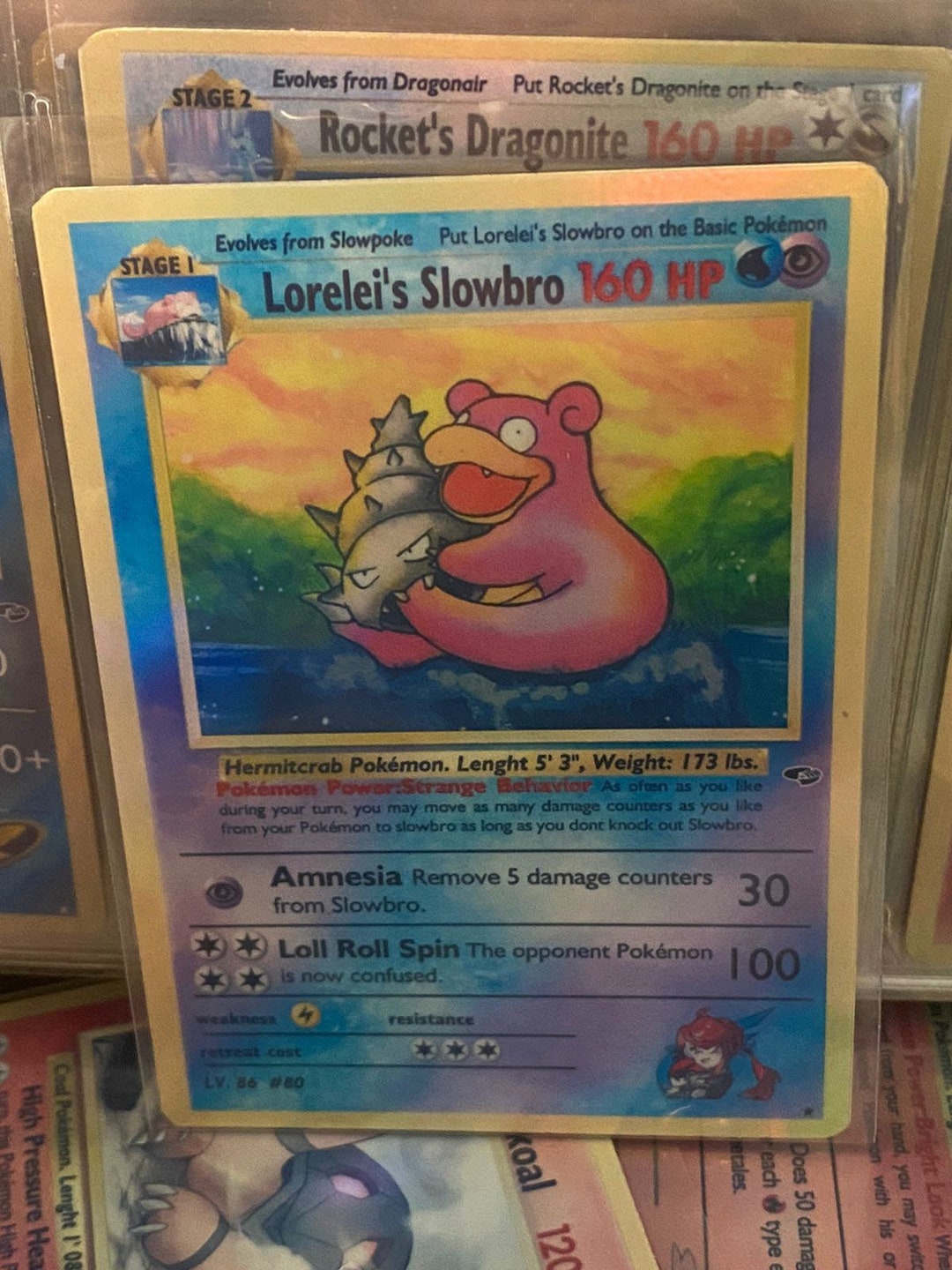 Lorelei's Slowbro Gym Heroes Revival Handmade Holo Proxy Card - Etsy