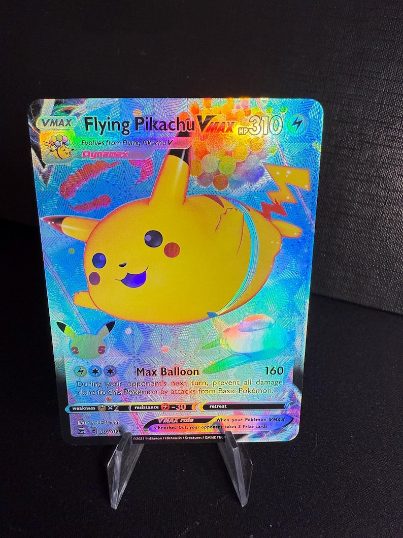 Flying Pikachu V Orica Pokémon Gx Vstar Vmax Handmade Holo Proxy Card ...
