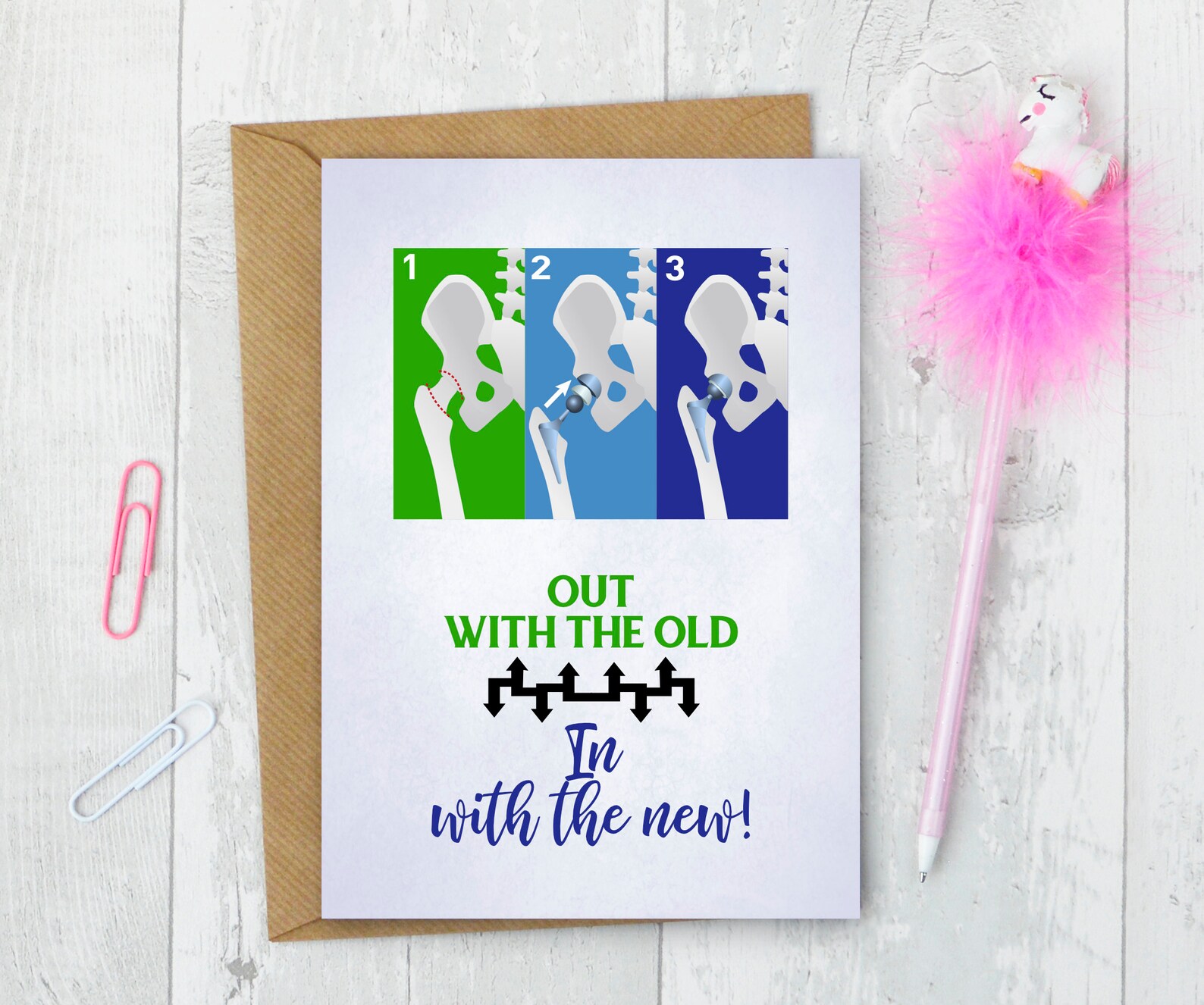 Printable Greeting Card/hip Replacement Surgery Get Well/get Well Card ...