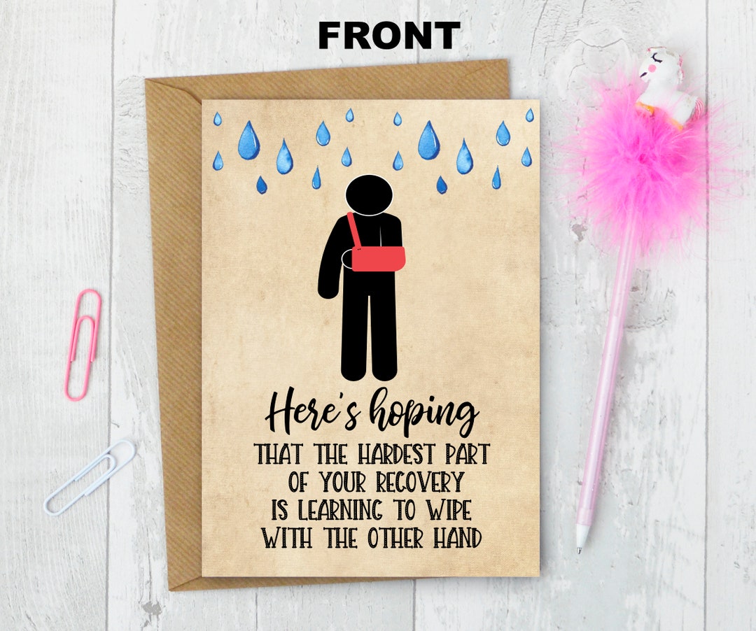 Printable Greeting Card/shoulder Surgery Get Well/get Well Card/elbow ...