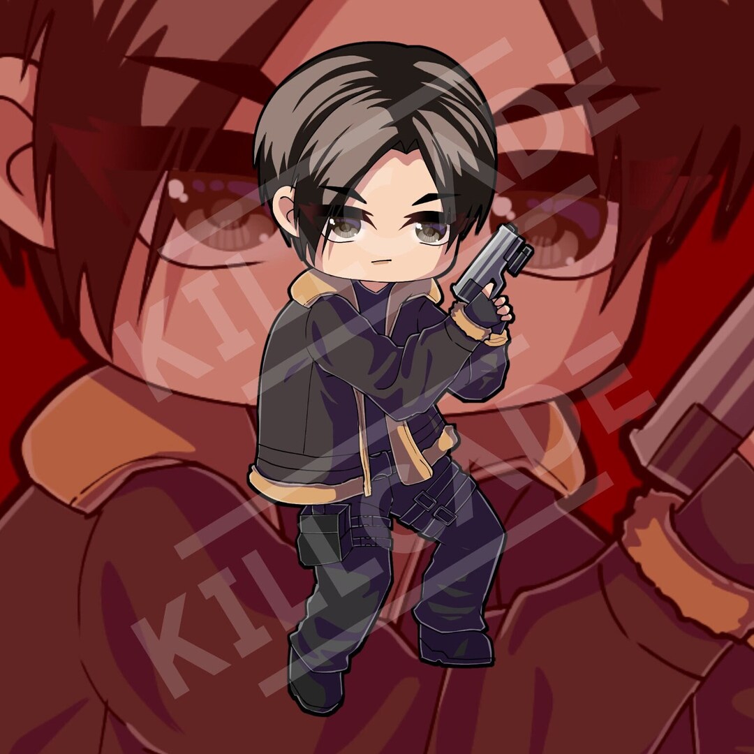 Resident Evil 4 Remake Leon Chibi Vinyl Sticker - Etsy