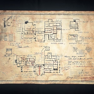 Resident Evil Spencer Mansion Map Replica Prop - Etsy UK