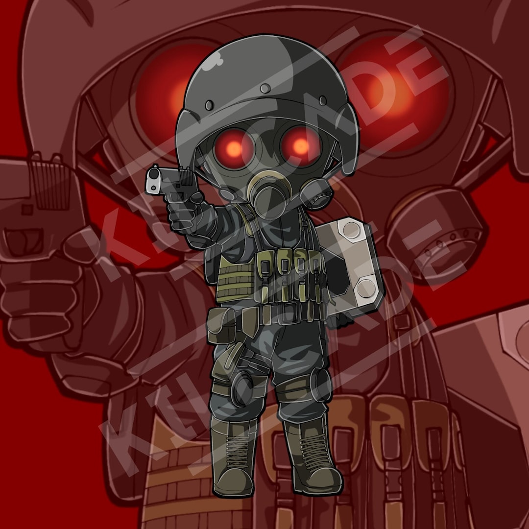 Resident Evil HUNK Chibi Vinyl Sticker - Etsy