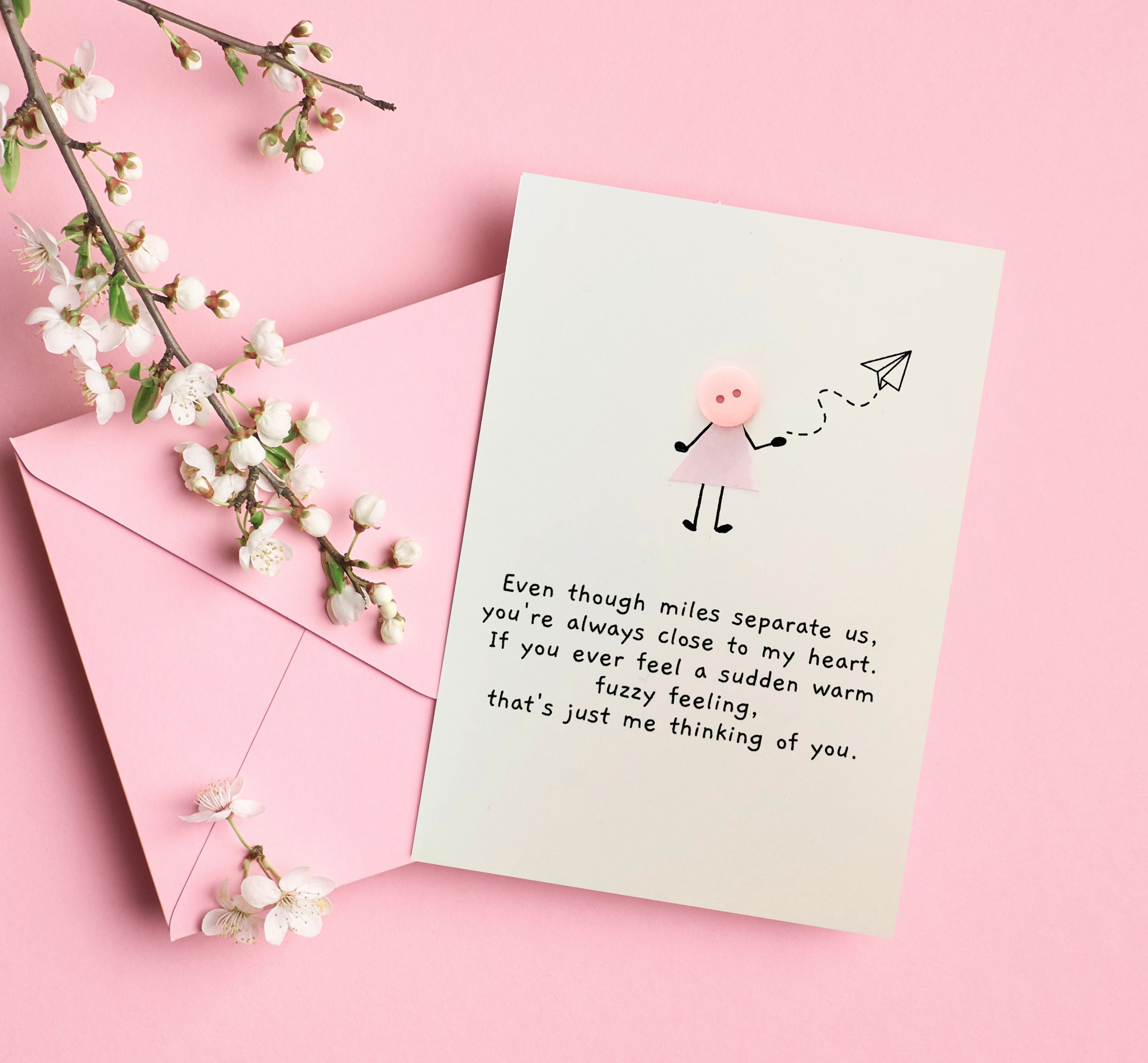 Button People LDR Card, Missing You, for Friends| Family, Long Distance ...