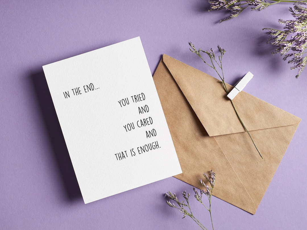 Divorce| Breakup Card for Him| Her, 5x7 Greeting Card, You Tried and ...