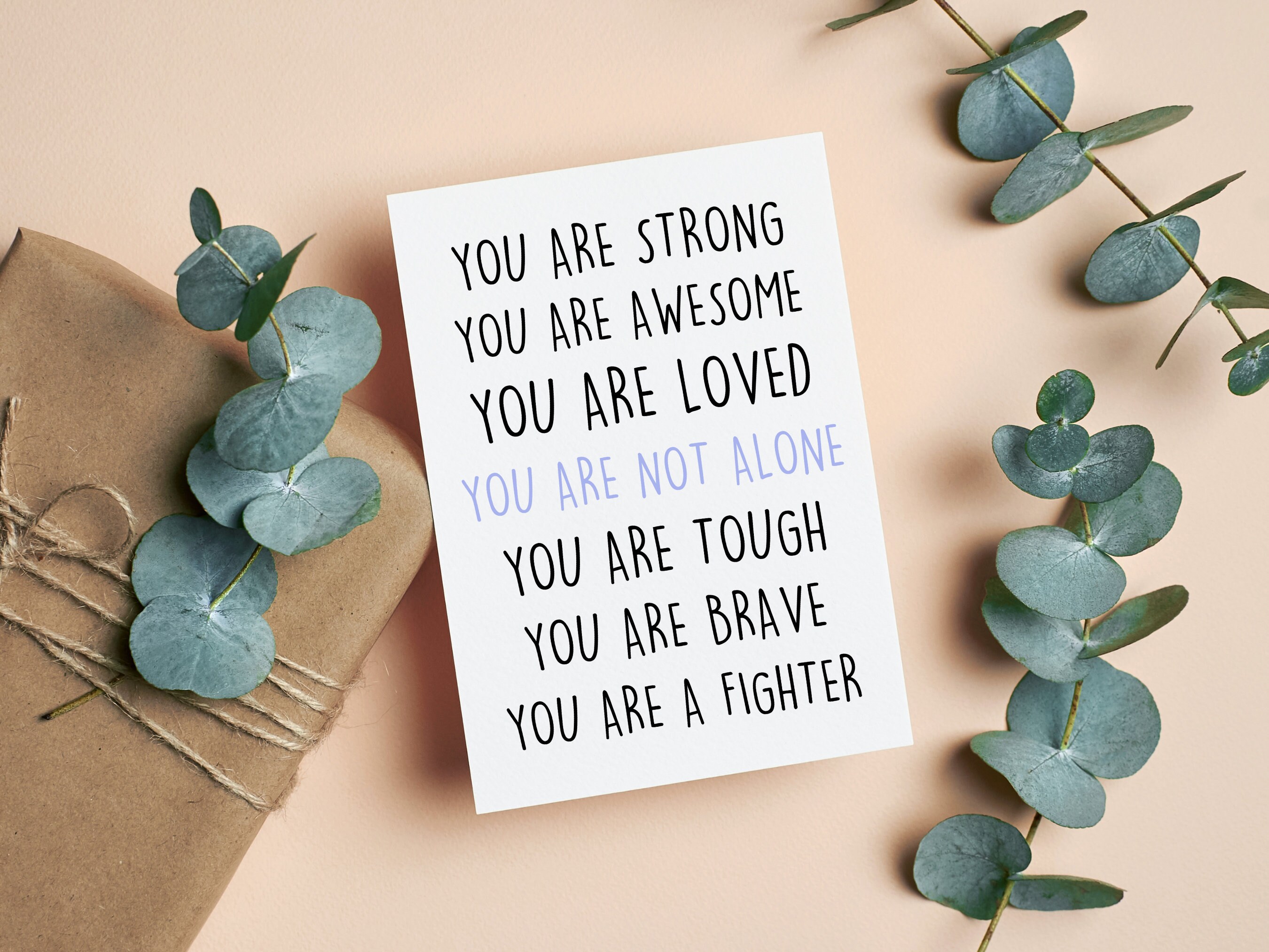 Cancer Awareness Greeting Card With Motivational Message - Etsy