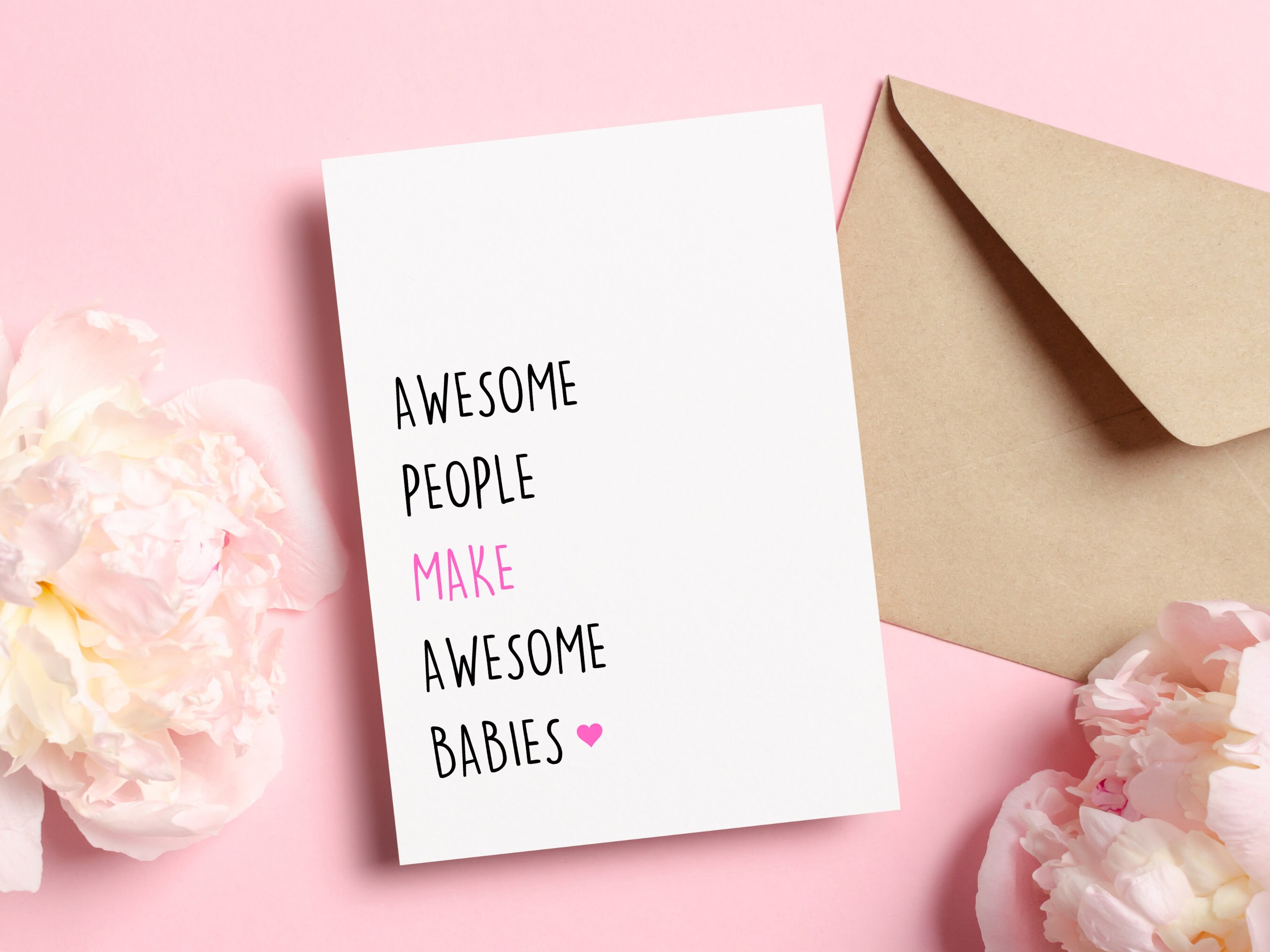 Funny Gender Neutral Baby Announcement Card for Anyone| Family| Friends ...
