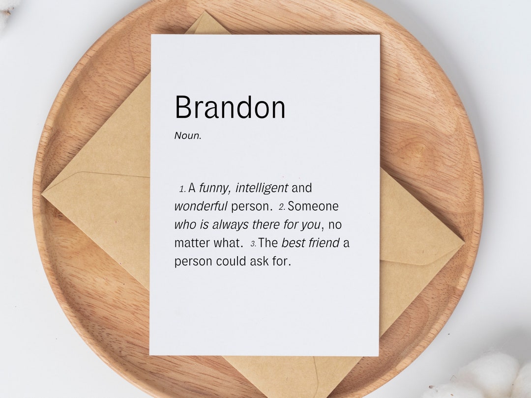 Personalized Name Definition Card for BBF| Anyone| Husband| Wife| BF ...
