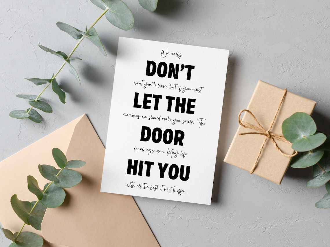 Funny Leaving Job Card, New Job Card, Staff Card, Coworkers Leaving ...