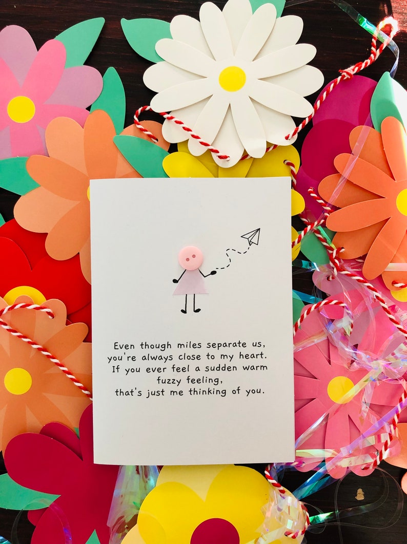 Button People LDR Card, Missing You, for Friends| Family, Long Distance ...