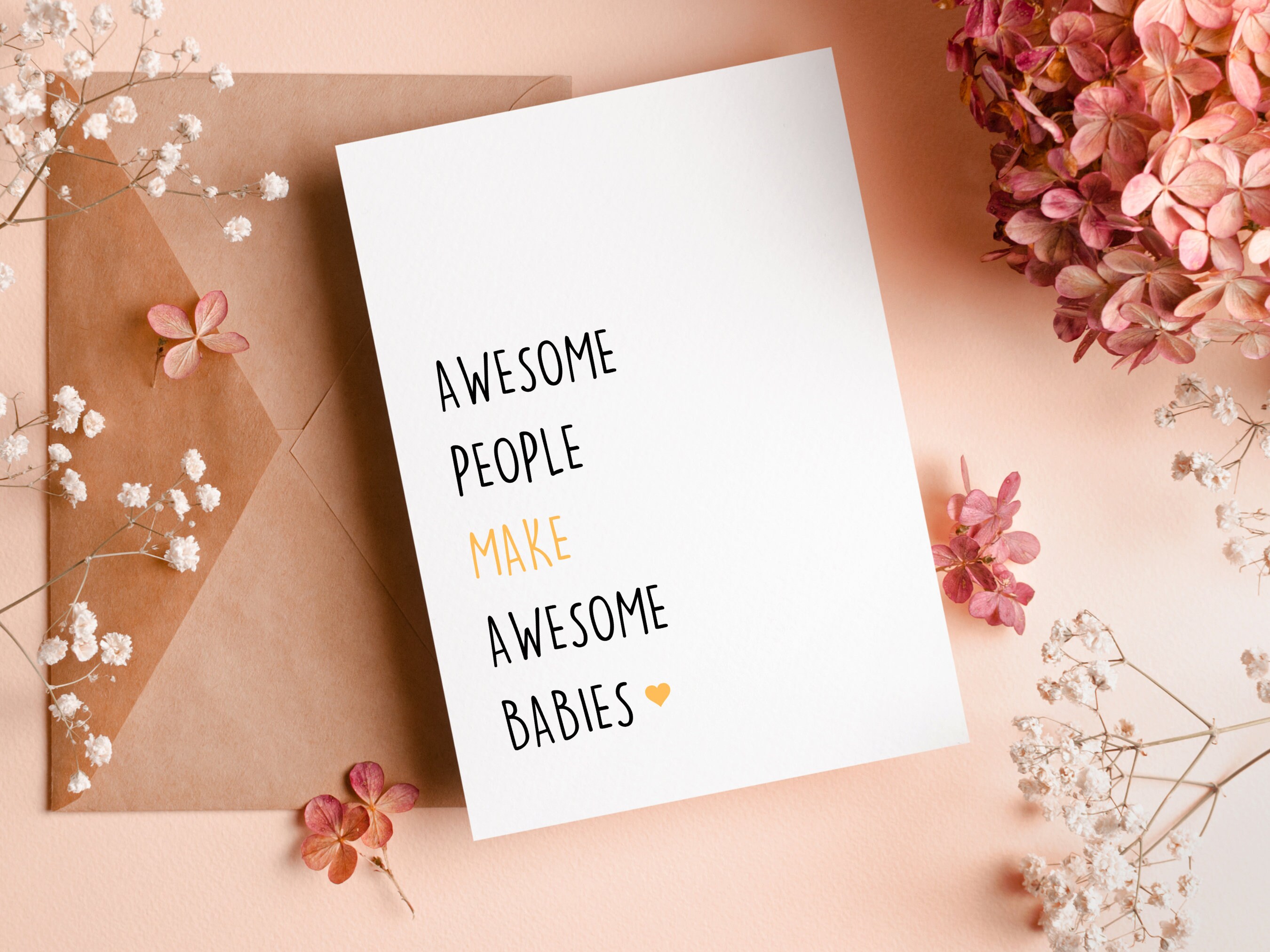 Funny Gender Neutral Baby Announcement Card for Anyone| Family| Friends ...
