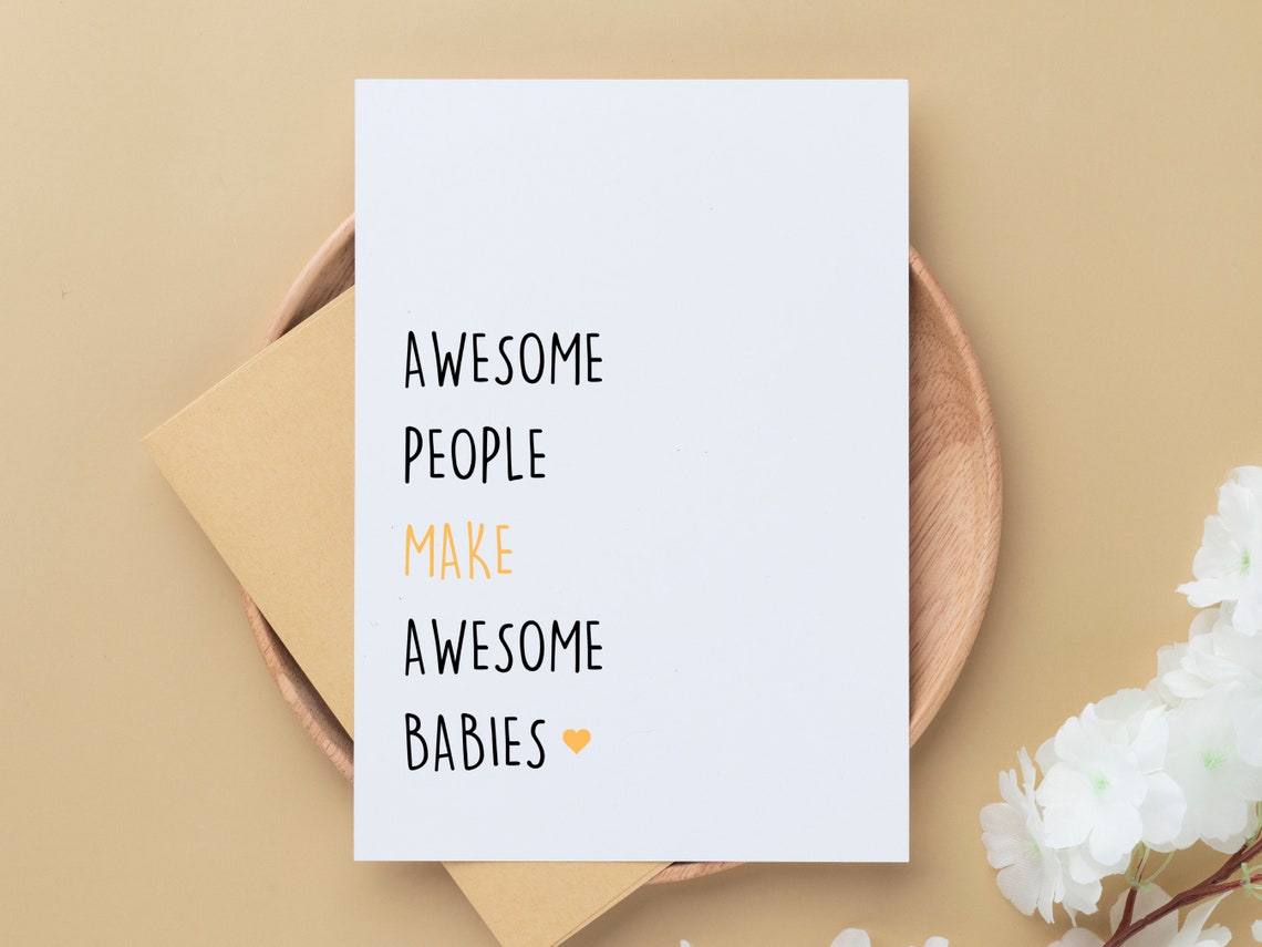 Funny Gender Neutral Baby Announcement Card for Anyone| Family| Friends ...