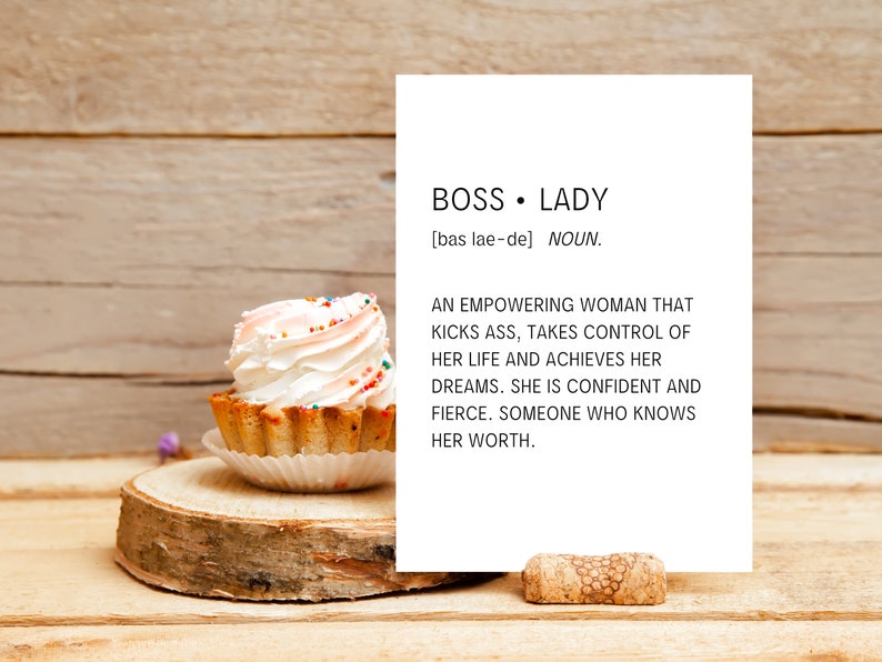 Boss Lady Definition Card, Work Gifts, for Coworkers Colleagues ...