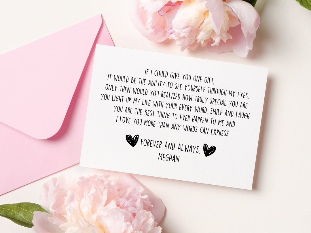 Personalized Romantic |love Card for Him |her, Valentine's Day ...