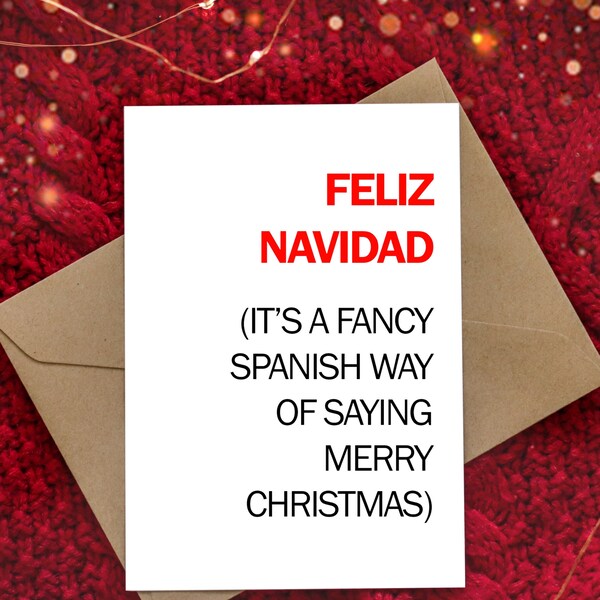 Funny Spanish Christmas Card - Etsy