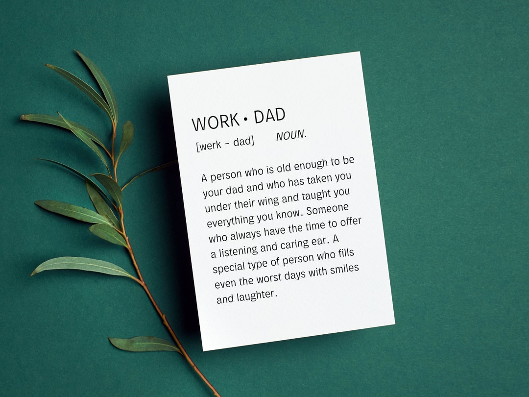 Work Dad Card - Etsy