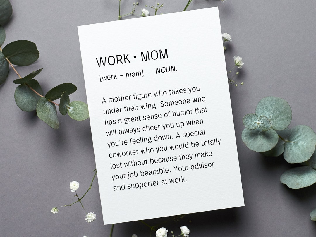 Work Mom Card - Etsy