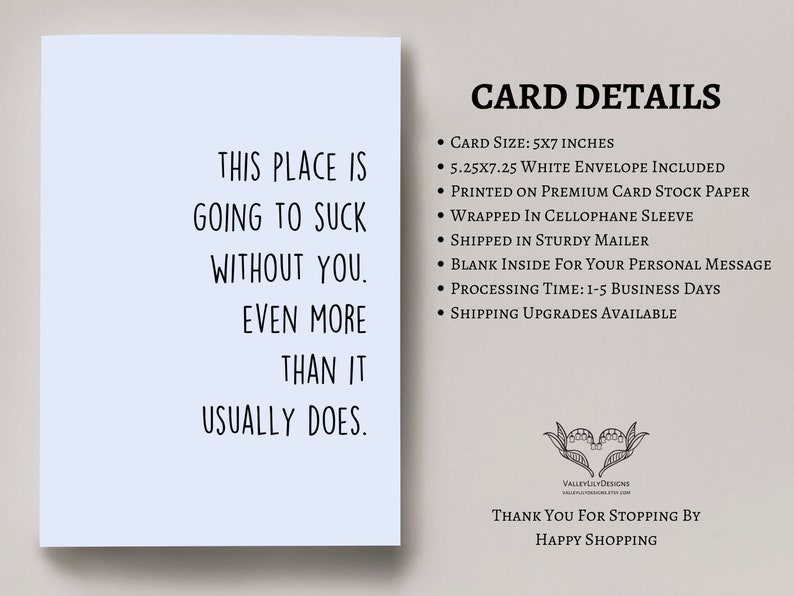 Funny Retirement Farewell Card for Coworker,humor Goodbye Card,new Job ...