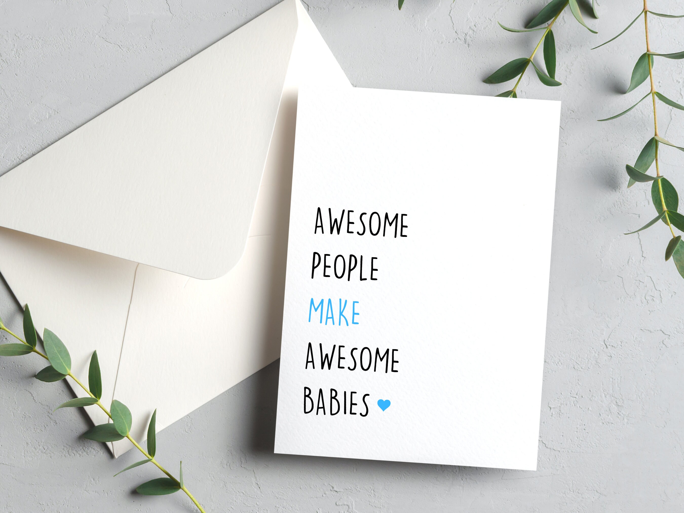 Funny Gender Neutral Baby Announcement Card for Anyone| Family| Friends ...