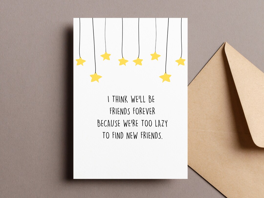 Bestie Friends Forever Card for Him|her| Anyone, BFF, Bestie ...