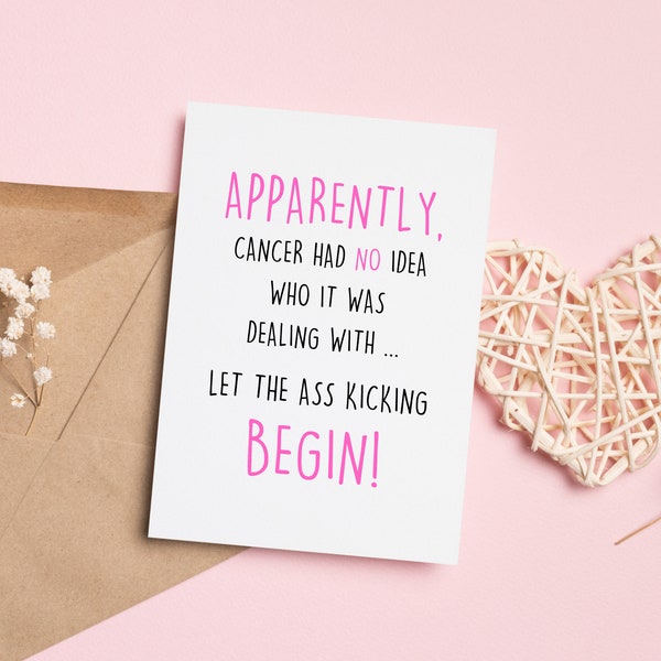 Card You Kicked Cancers Ass - Etsy