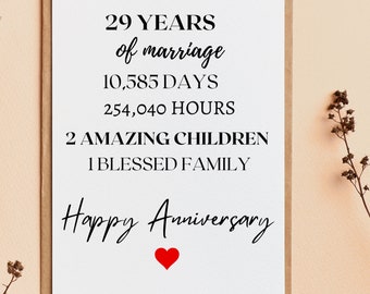29 Year Anniversary - Etsy