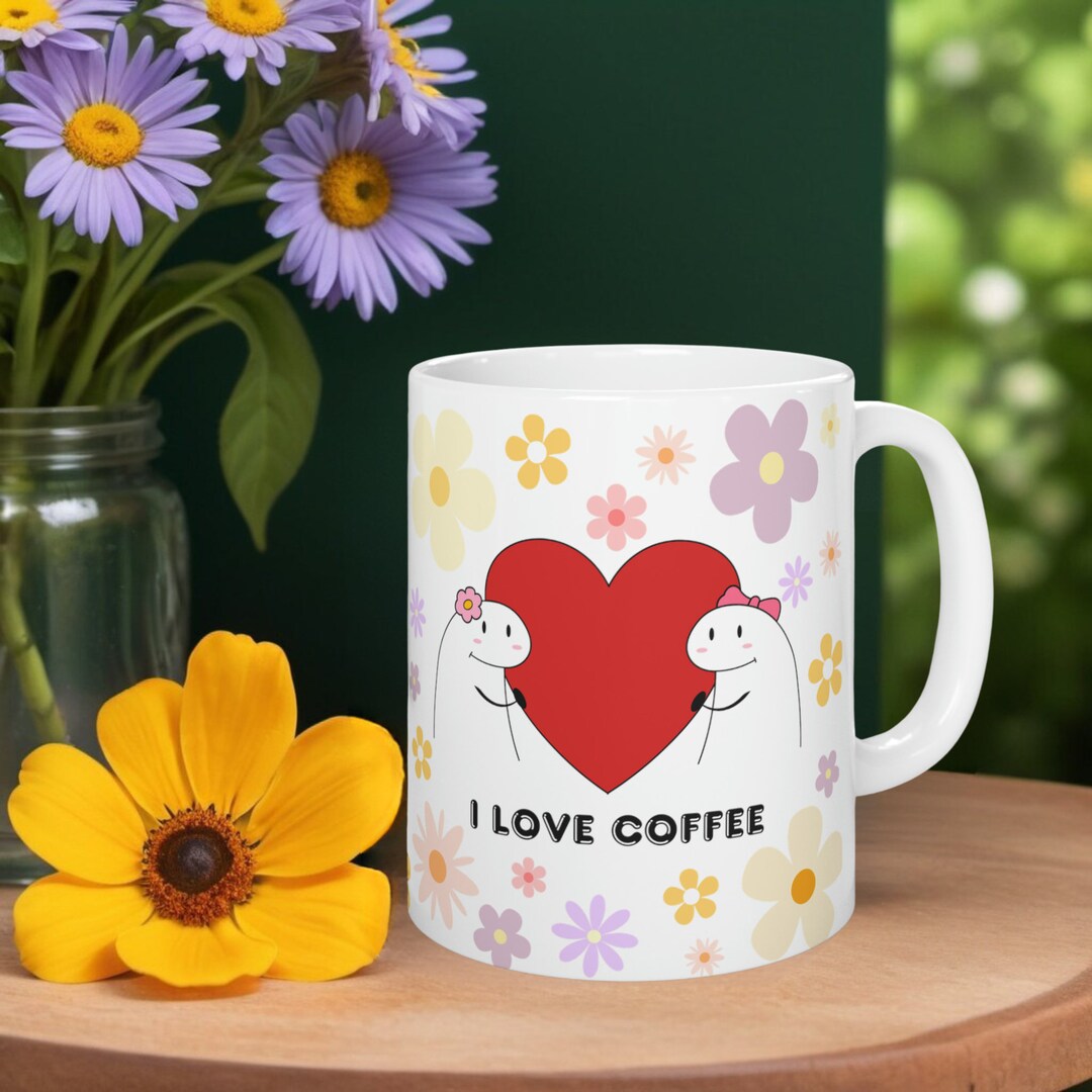 Flork Big Heart I Love Coffee Ceramic Mug, 11oz - Etsy