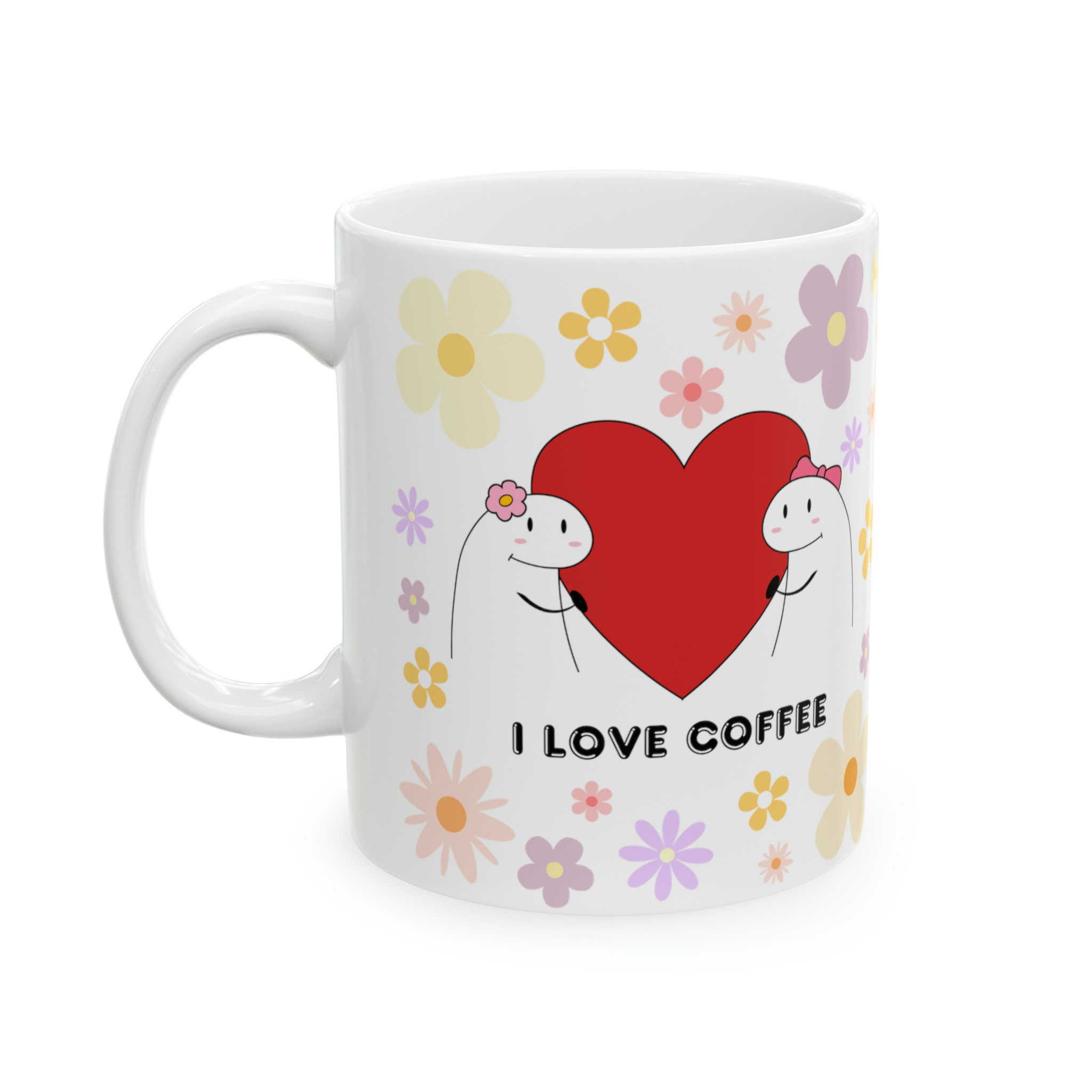 Flork Big Heart I Love Coffee Ceramic Mug, 11oz - Etsy