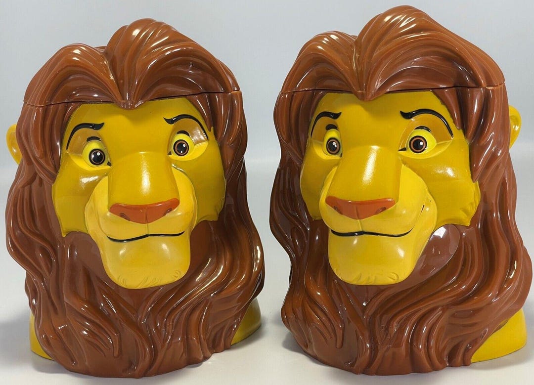 Pair of Disney on Ice Lion King Simba Mugs From Disney on Ice 1998 - Etsy