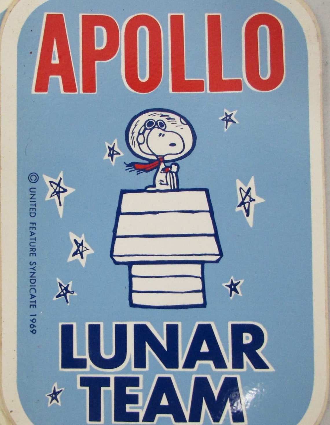 Apollo Lunar Team Snoopy Sticker Decal Original Vintage NASA Space Program - Etsy