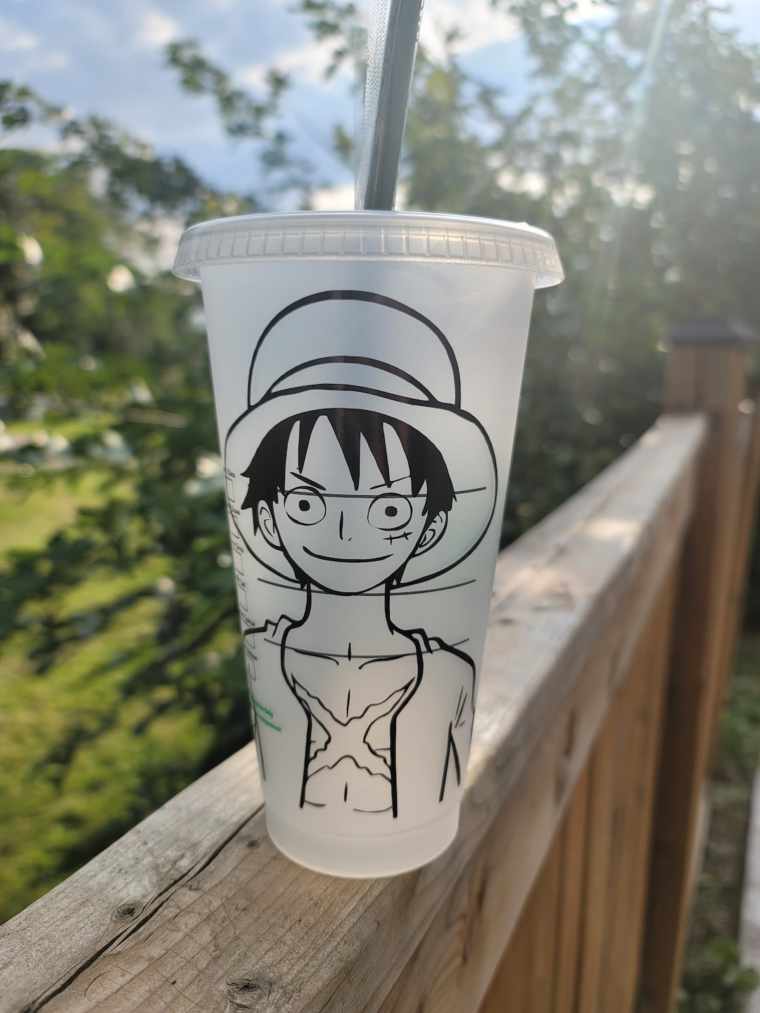 Anime Luffy Inspired Venti Starbucks Reusable Cup - Etsy