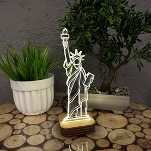 Statue of Liberty New York Light Led Lamp - Etsy