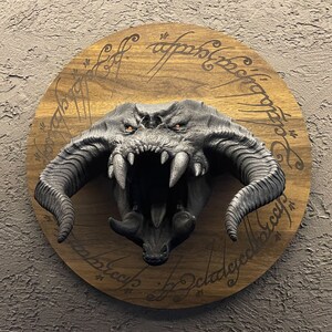 Balrog Head Lord of the Rings With LED Eyes or Back Ground - Etsy