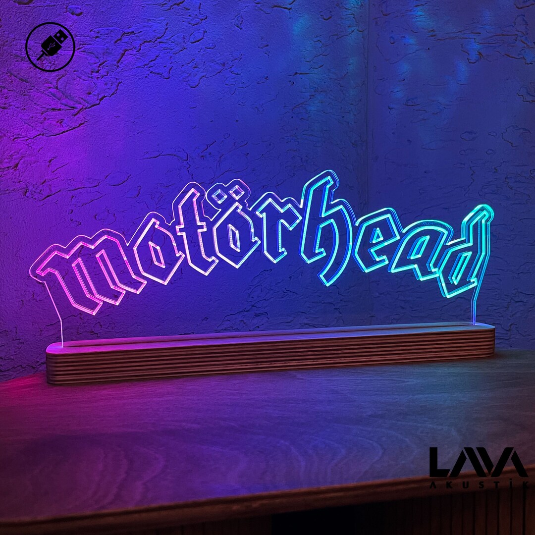 Motörhead Rock Band Handmade Night Lamp All Colours and Animations ...
