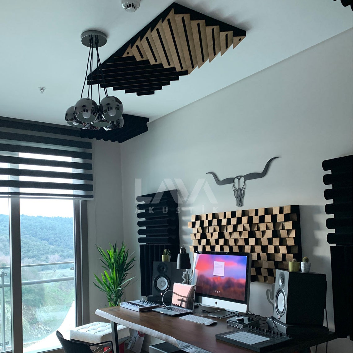 Acoustic Panel ''mosaic Diffuser Pro Black'' | Etsy