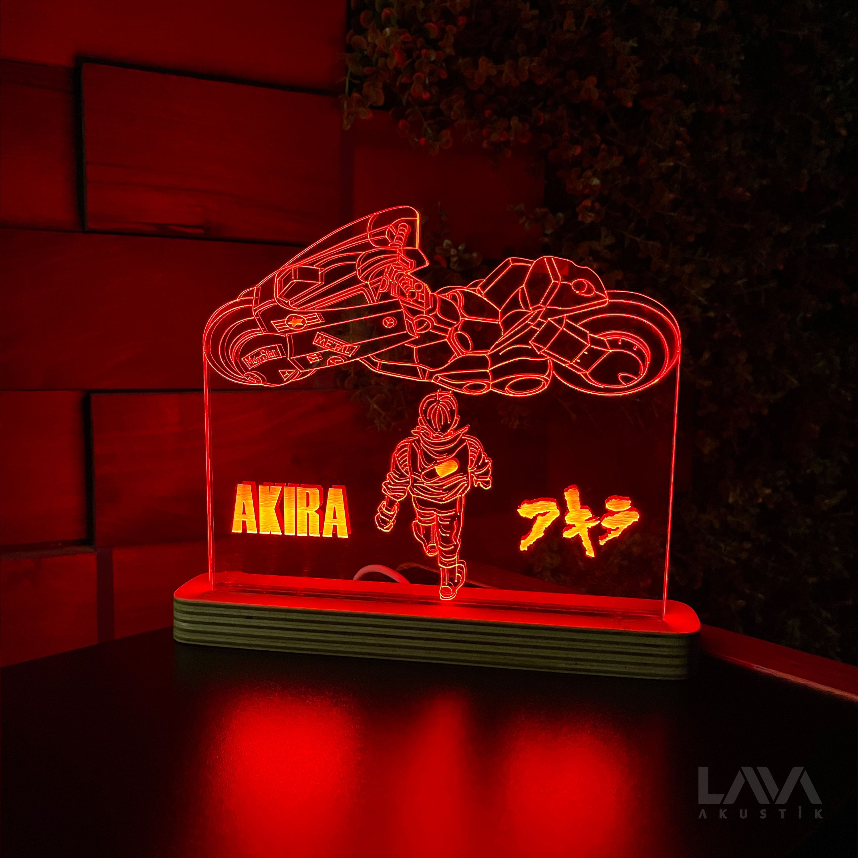 Akira Anime Night Lamp Light Red or Red-blue Colour Option | Etsy